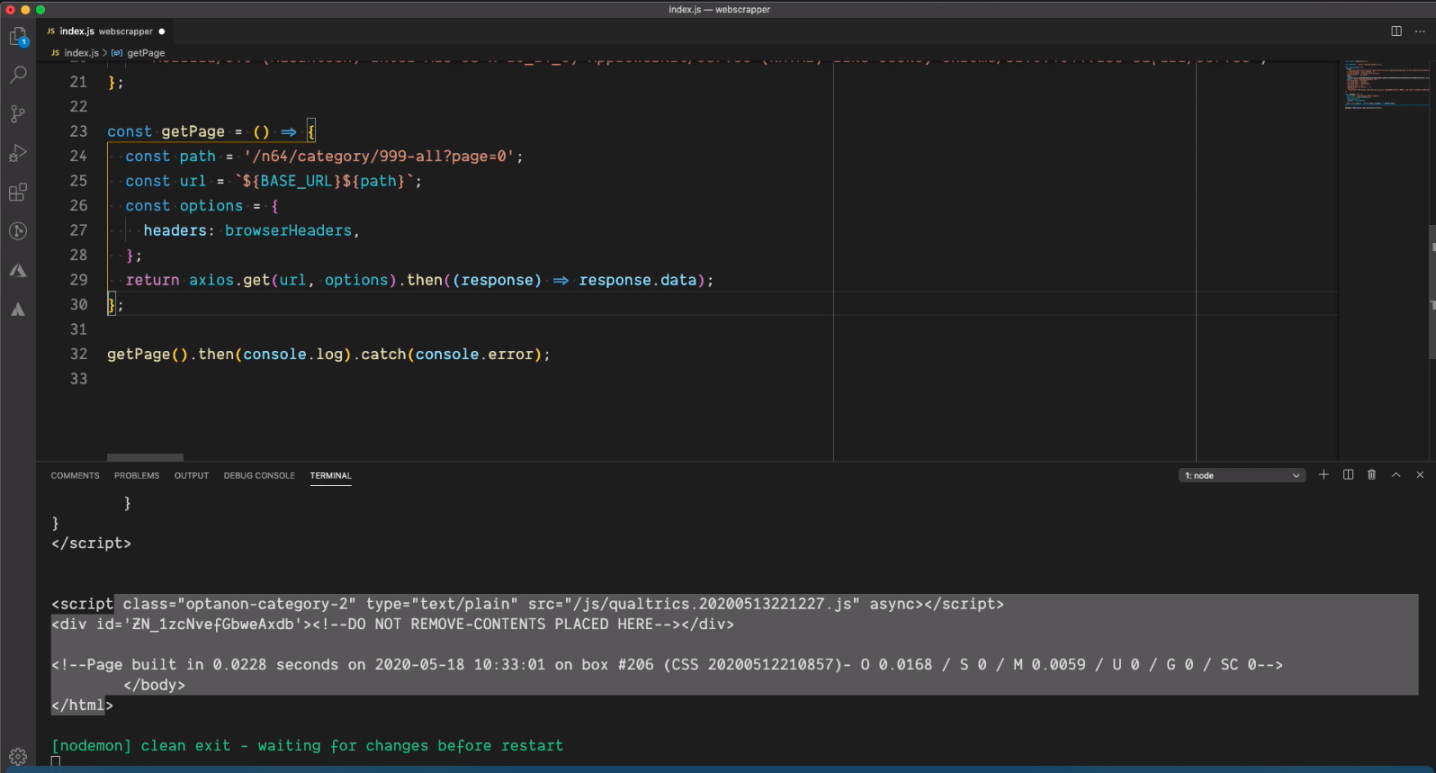 GitHub - emersonbroga/simple-node-webscrapper-example: Webscrapper feito em NodeJS que busca ...